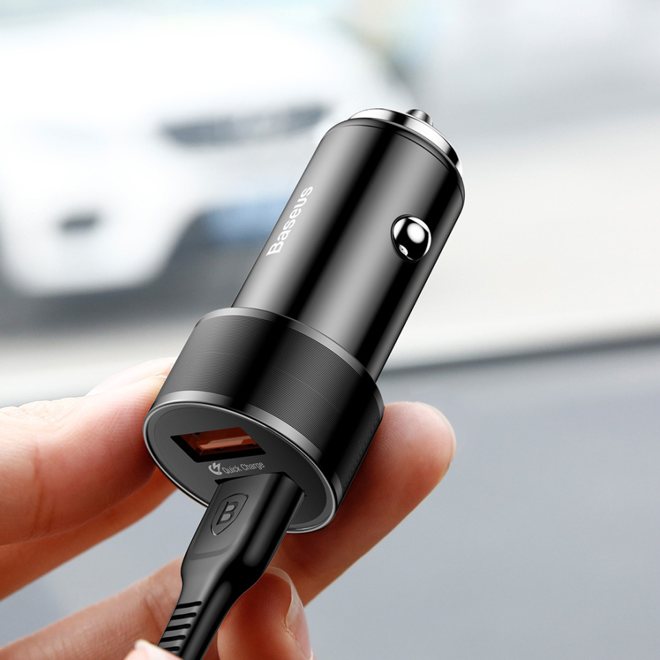 Baseus 36W QC3.0 Dual USB Car Charger for Phone / Tablet